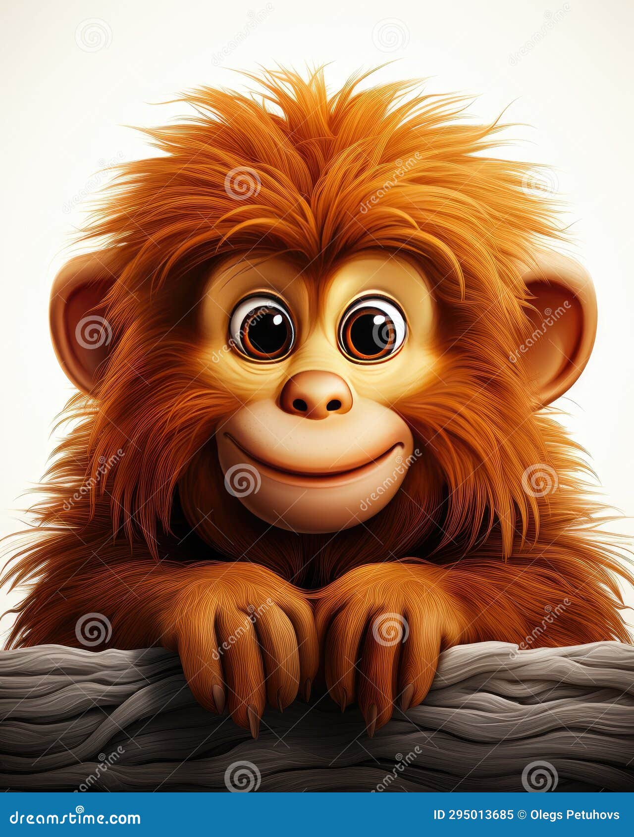 Peeking Monkey - Surprised Chimp Isolated On White Vector Illustration ...