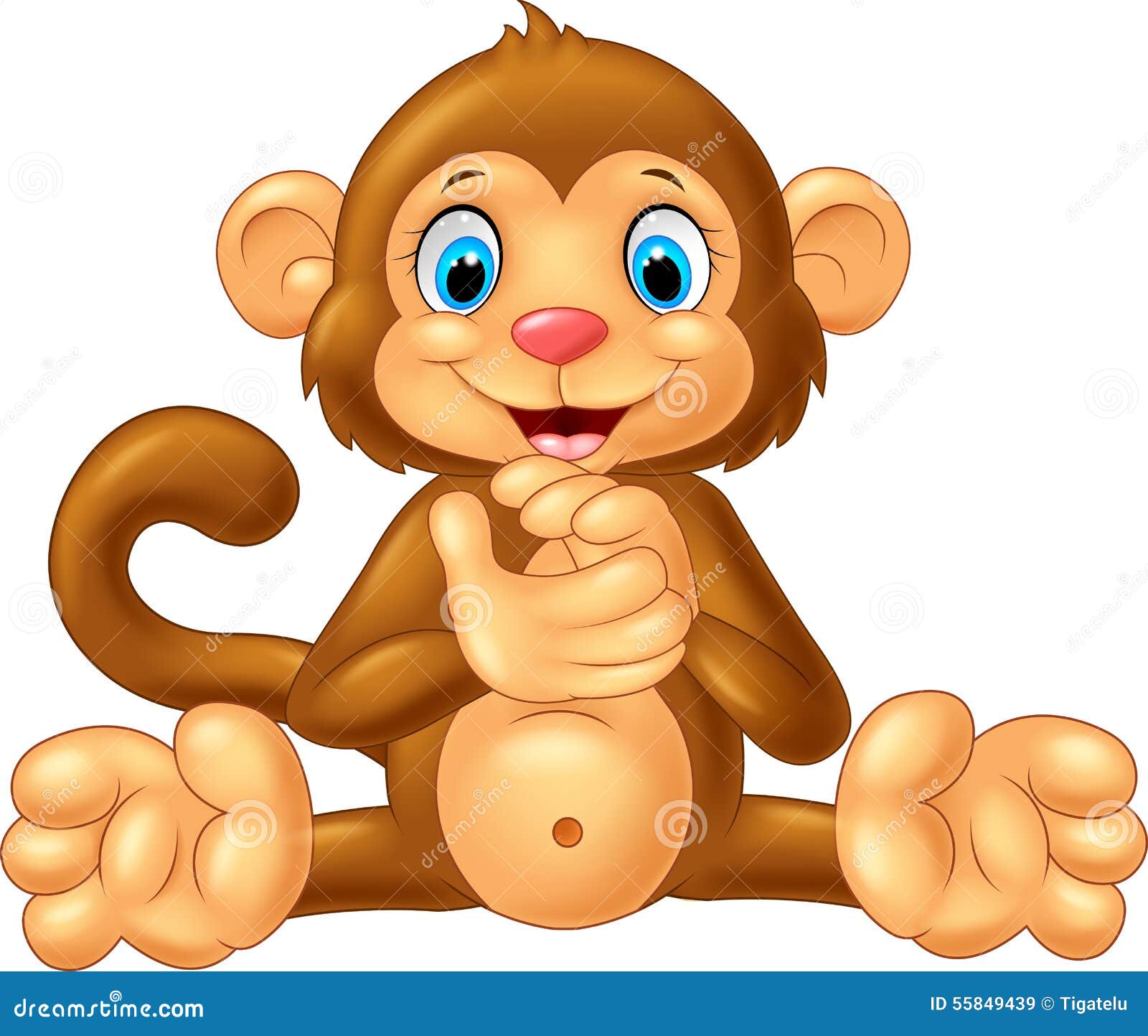 Cartoon Monkey Clapping Hand Stock Vector - Illustration of good ...
