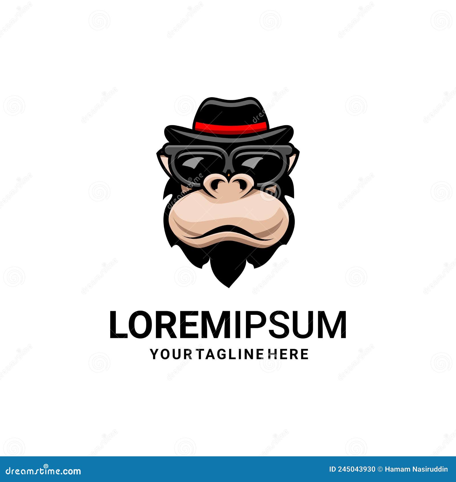 Cartoon of monkey and hat stock vector. Illustration of design - 245043930