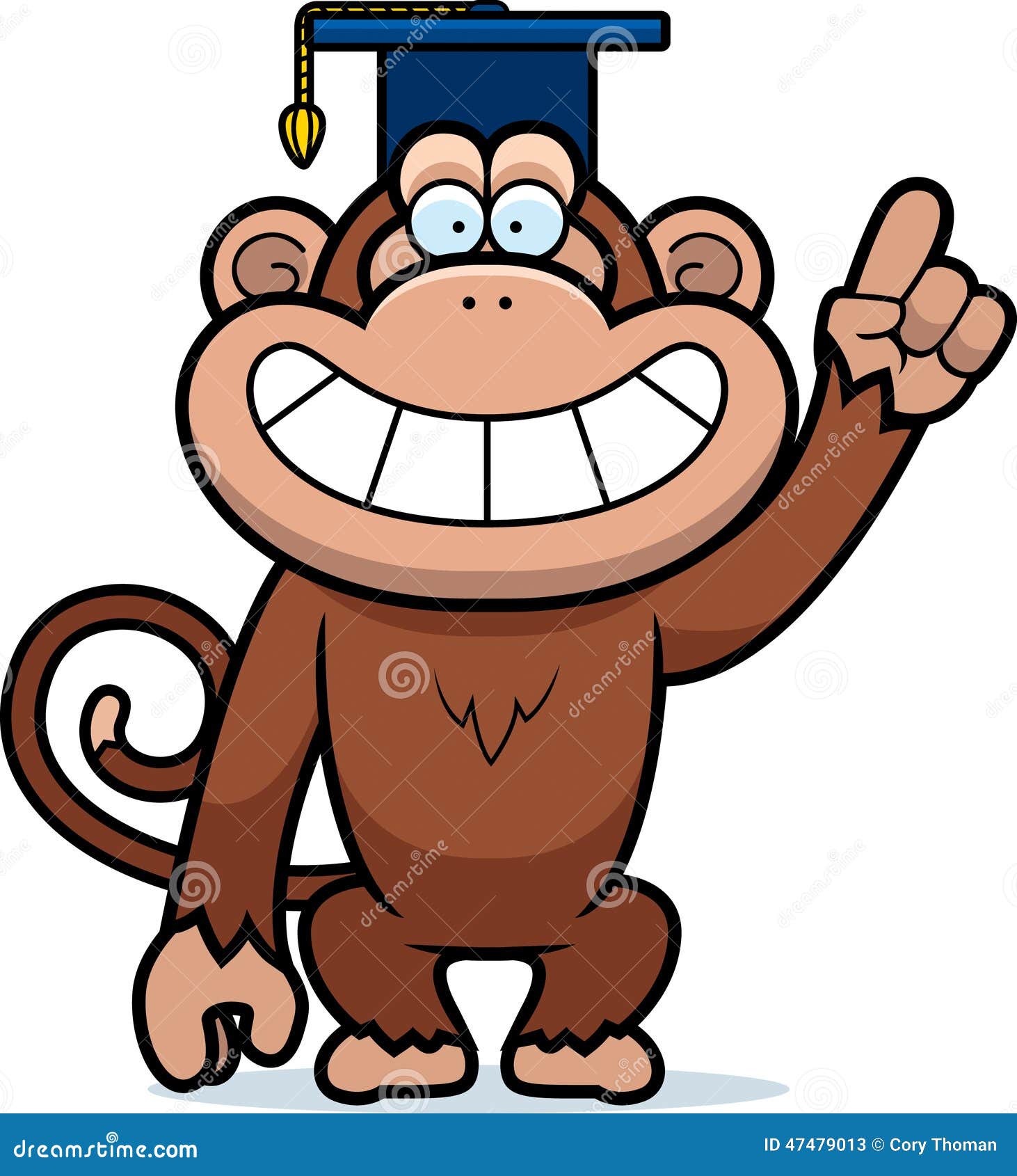 Cartoon Monkey Professor stock vector. Illustration of education - 47479013