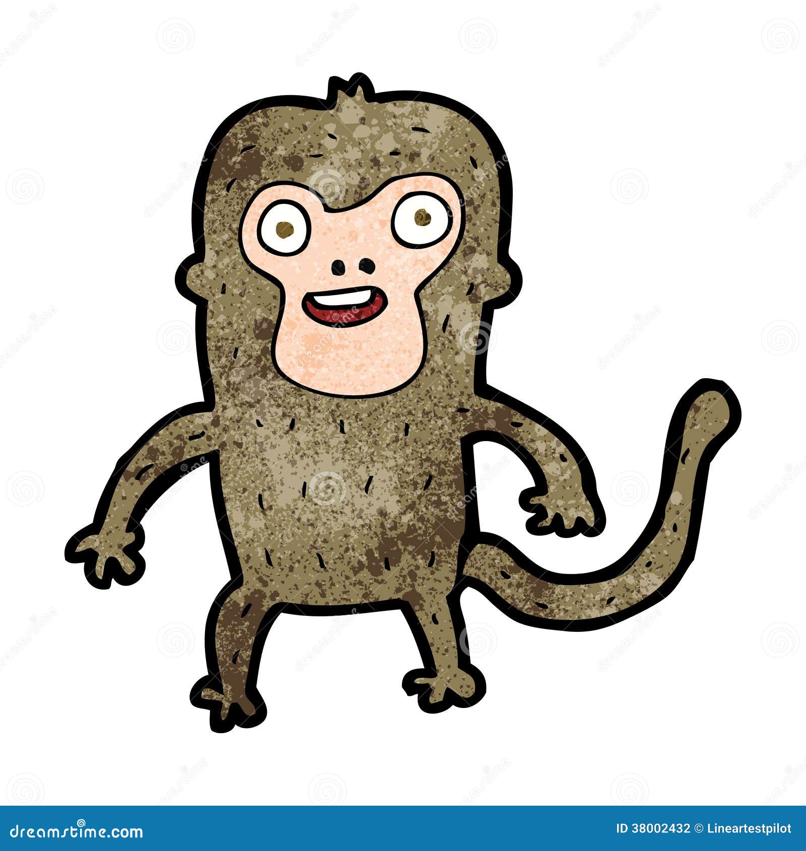 Cartoon monkey stock vector. Illustration of hand, monkey - 38002432