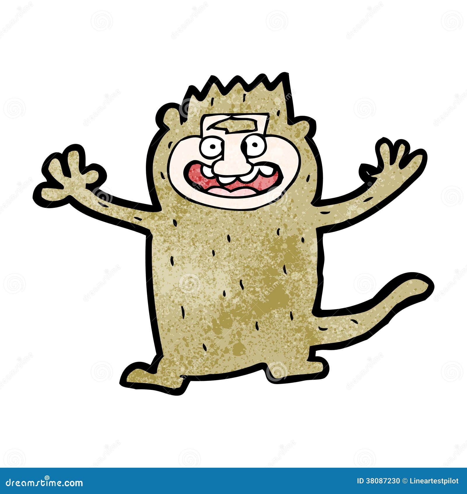 Cartoon monkey stock vector. Illustration of clip, cartoon - 38087230