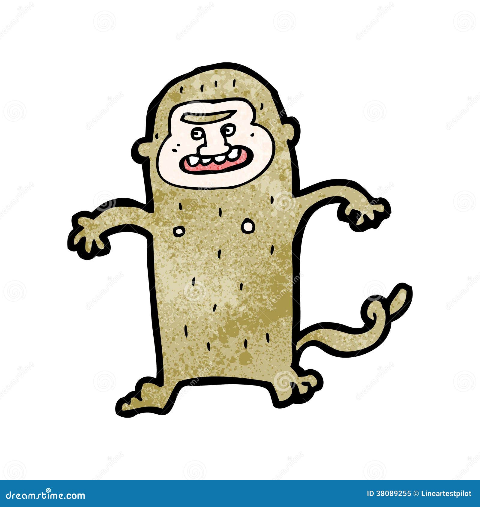 Cartoon monkey stock vector. Illustration of cute, monkey - 38089255