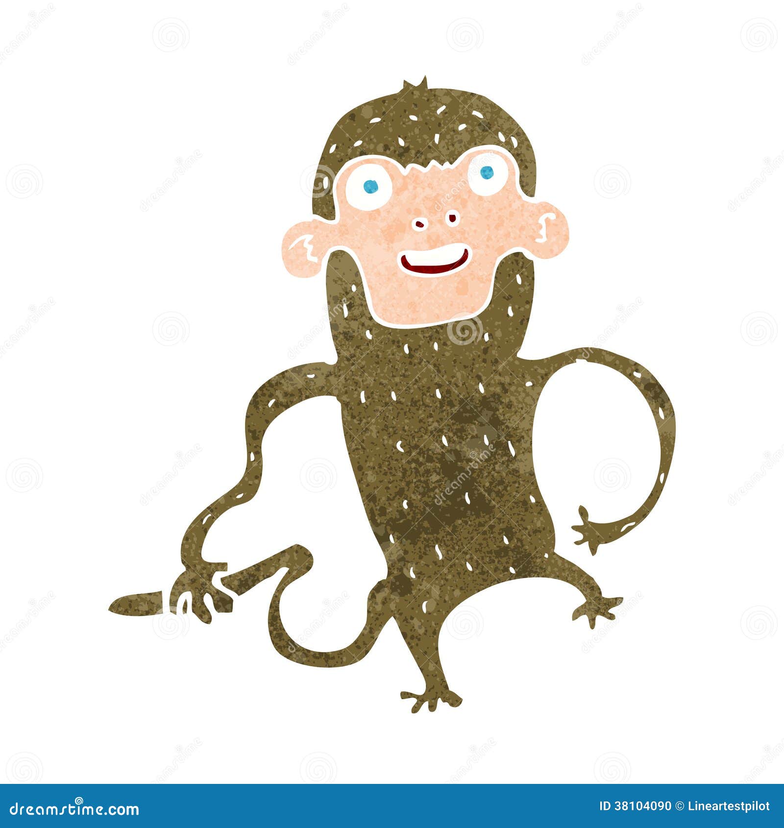 Cartoon monkey stock vector. Illustration of quirky, funny - 38104090