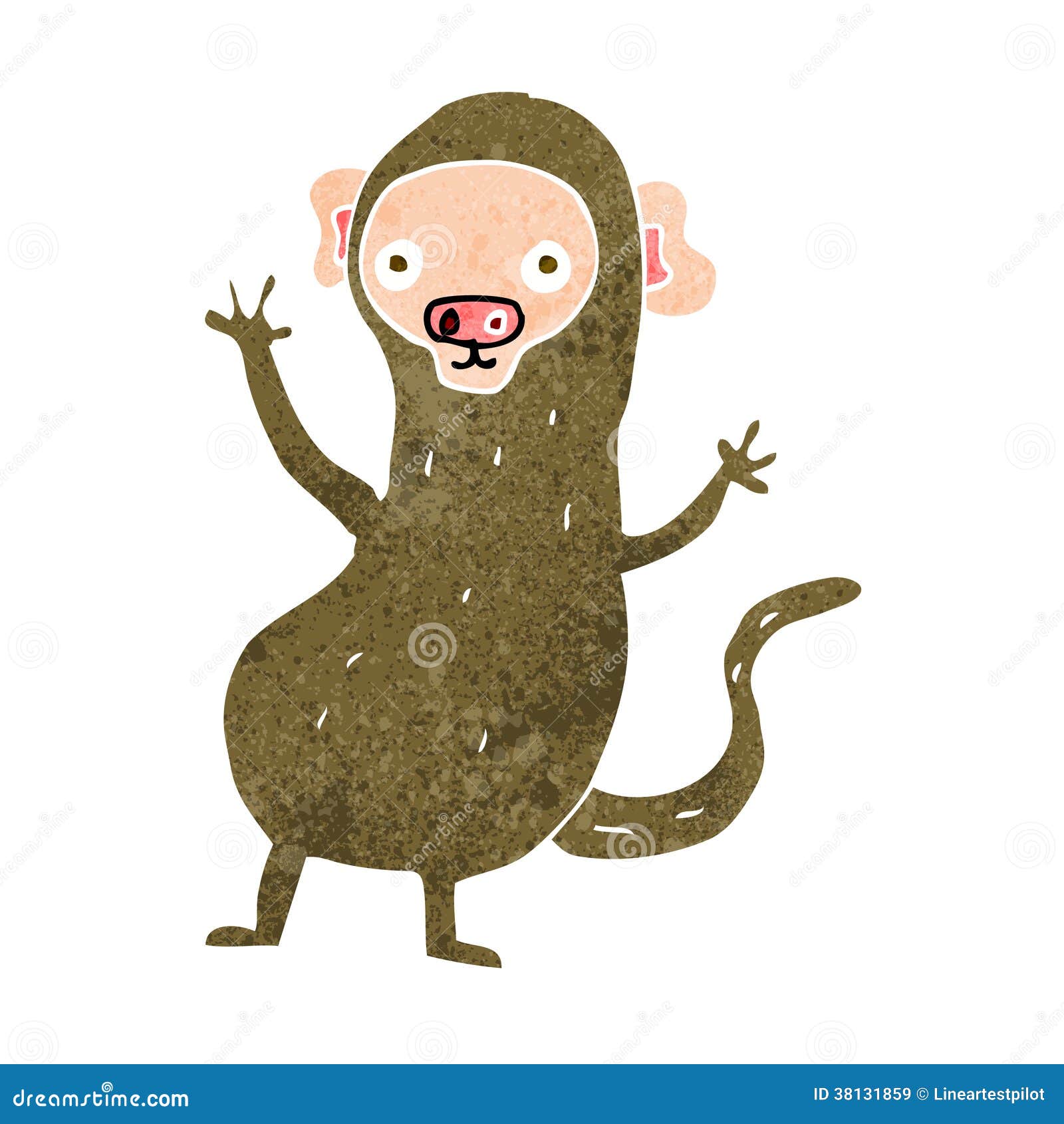 Cartoon monkey stock illustration. Illustration of drawn - 38131859