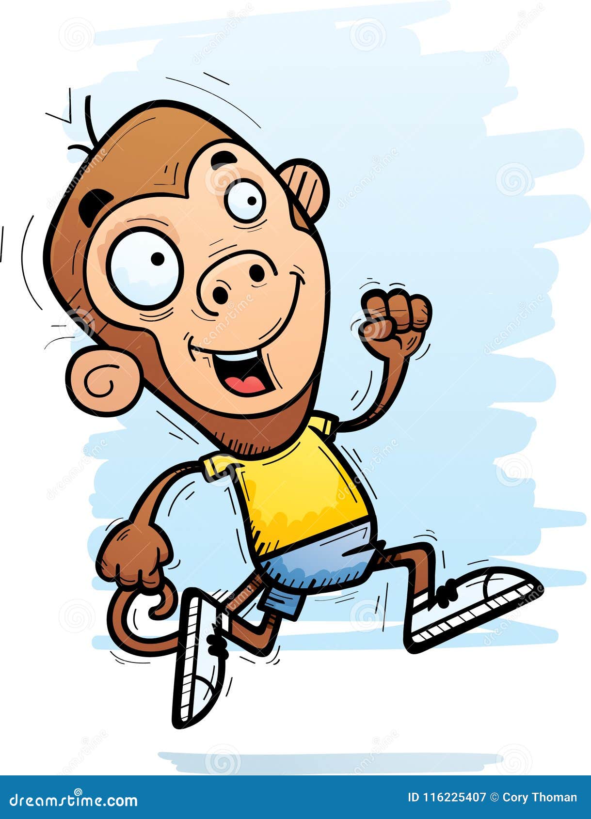 Cartoon Monkey Running stock vector. Illustration of animal - 116225407