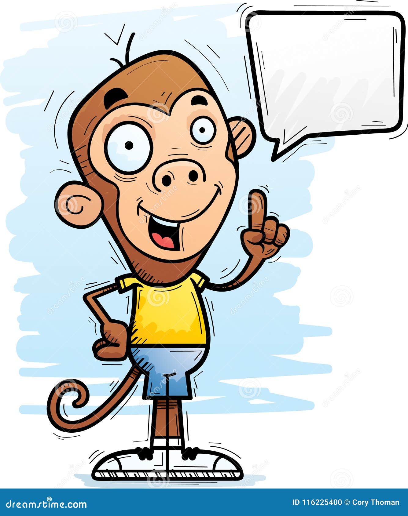 Cartoon Monkey Talking stock vector. Illustration of graphic - 116225400