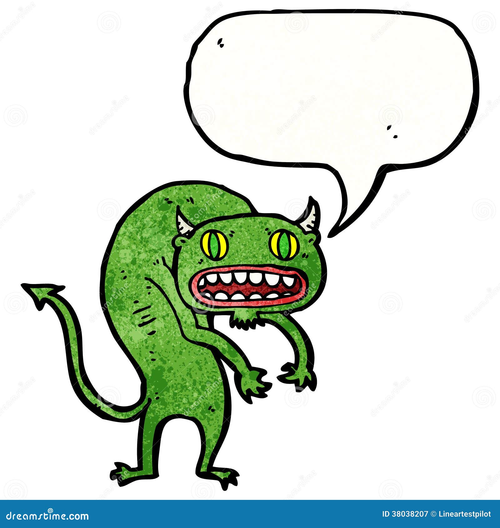Cartoon monster stock vector. Illustration of talking - 38038207