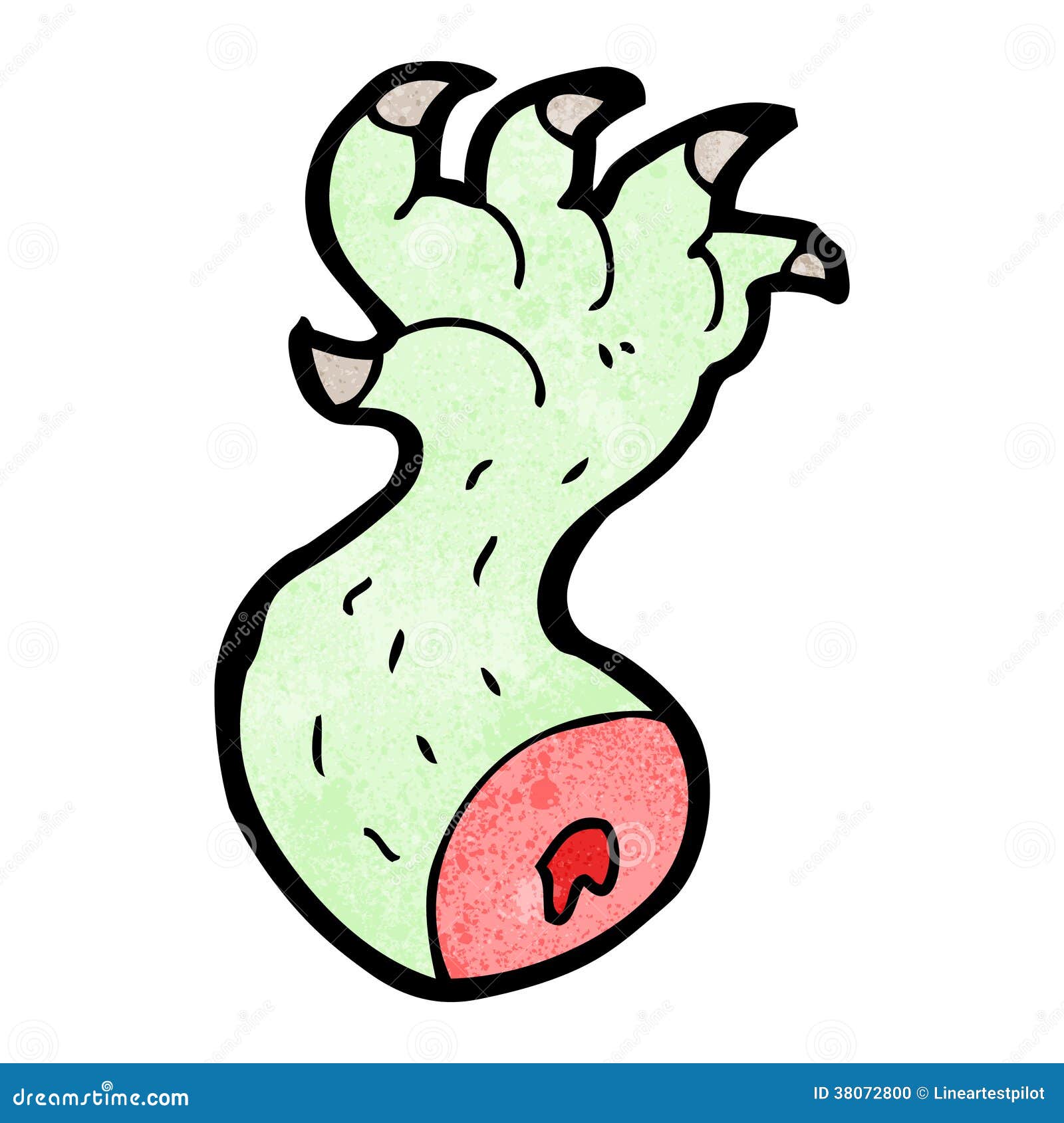 Cartoon monster arm stock illustration. Illustration of clip - 38072800
