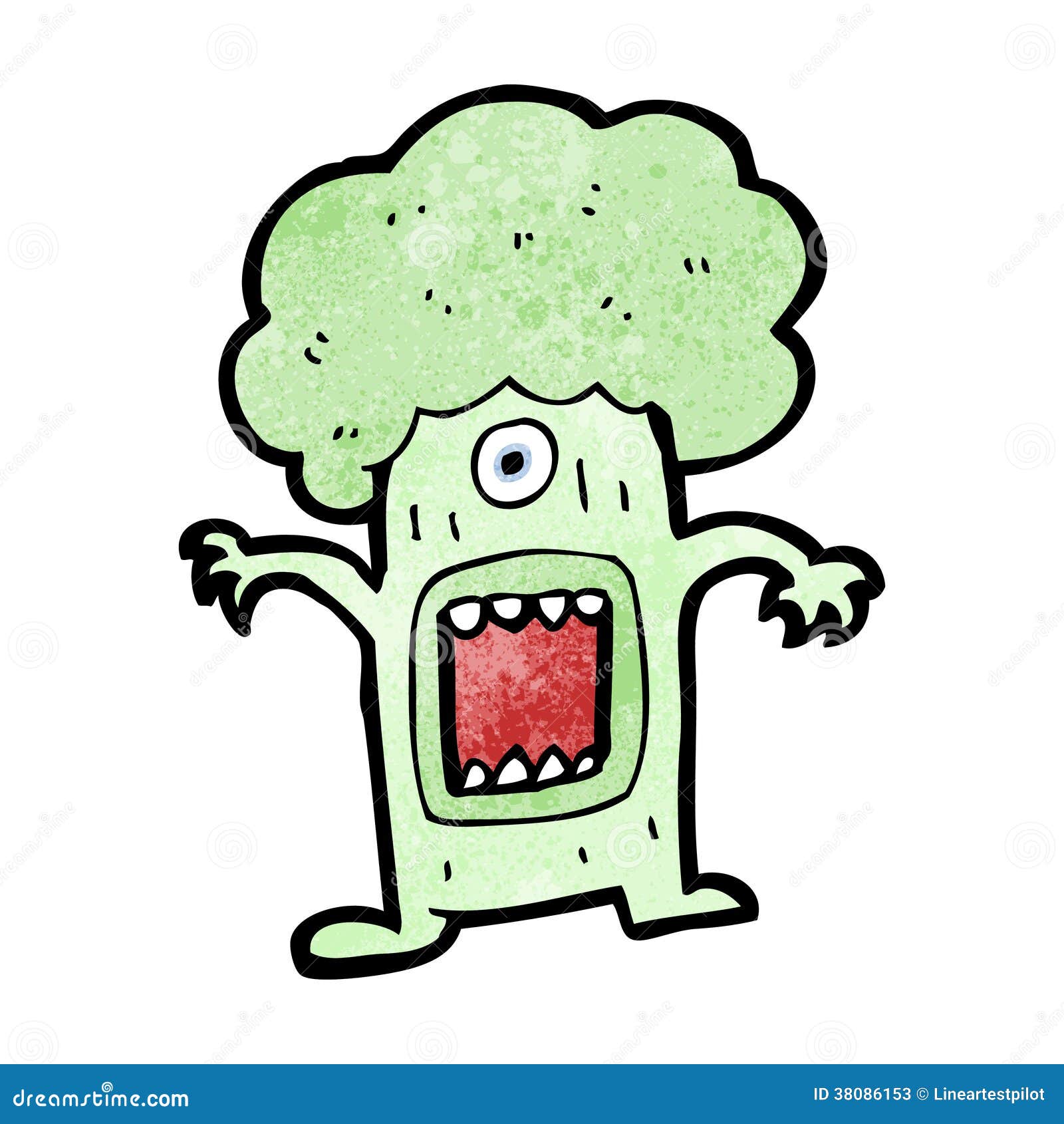 Cartoon monster brocolli stock vector. Illustration of traditional ...