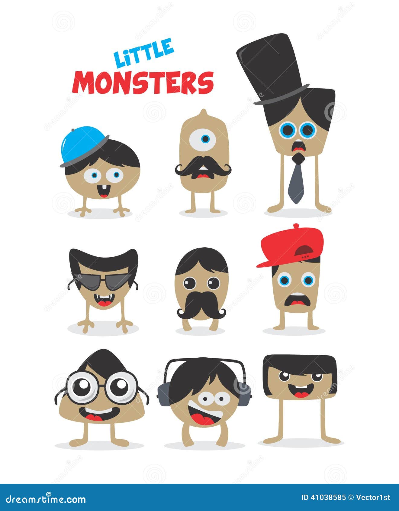 Cartoon monster character stock vector. Illustration of beast - 41038585