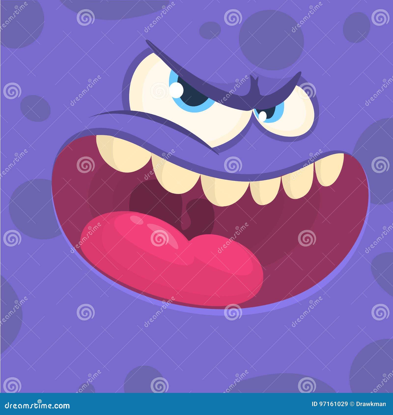 Cartoon Monster Face Square Avatar Stock Illustrations – 1,256 Cartoon ...