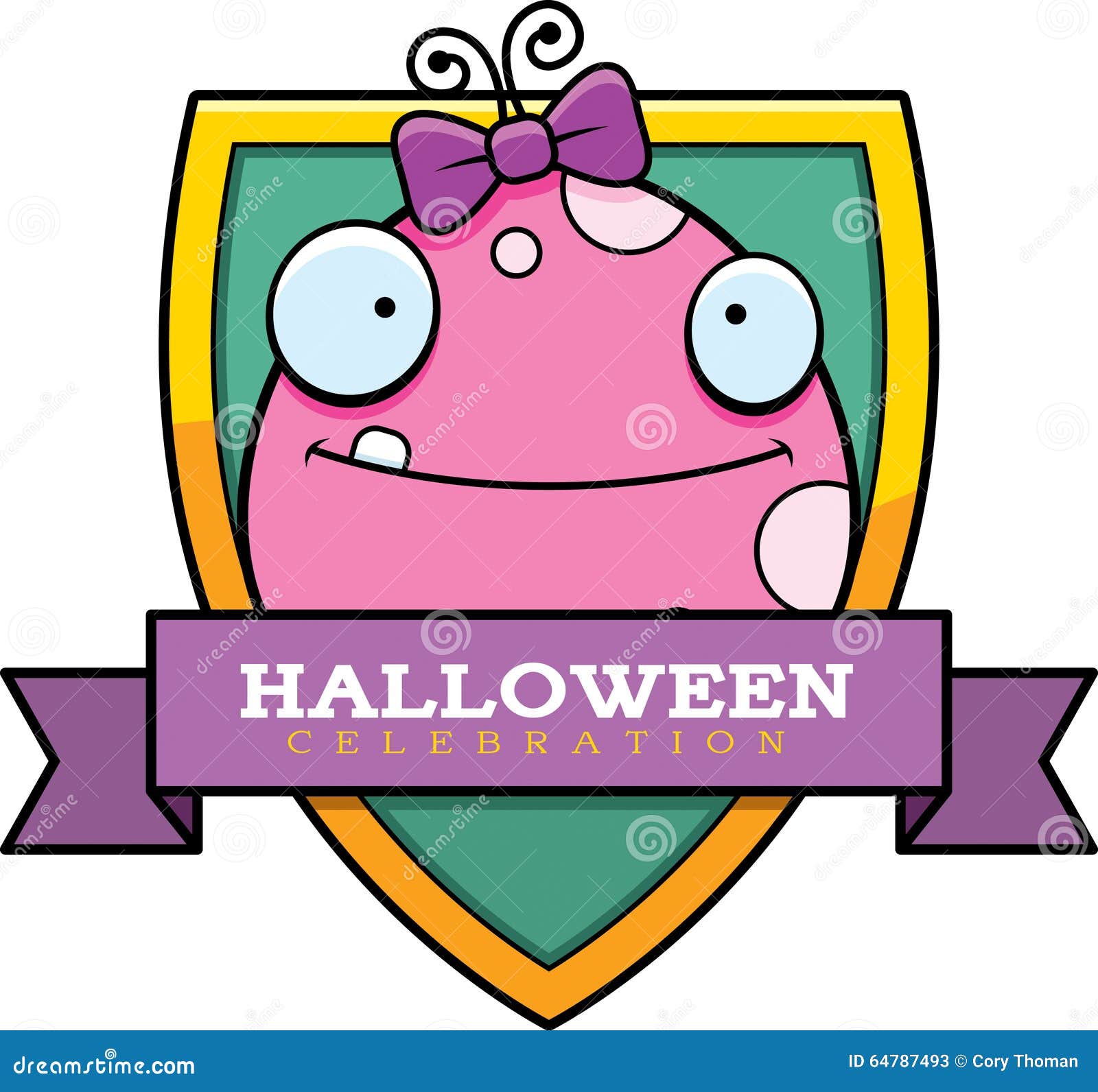 Cartoon Monster Halloween Graphic Stock Vector - Illustration of icon ...