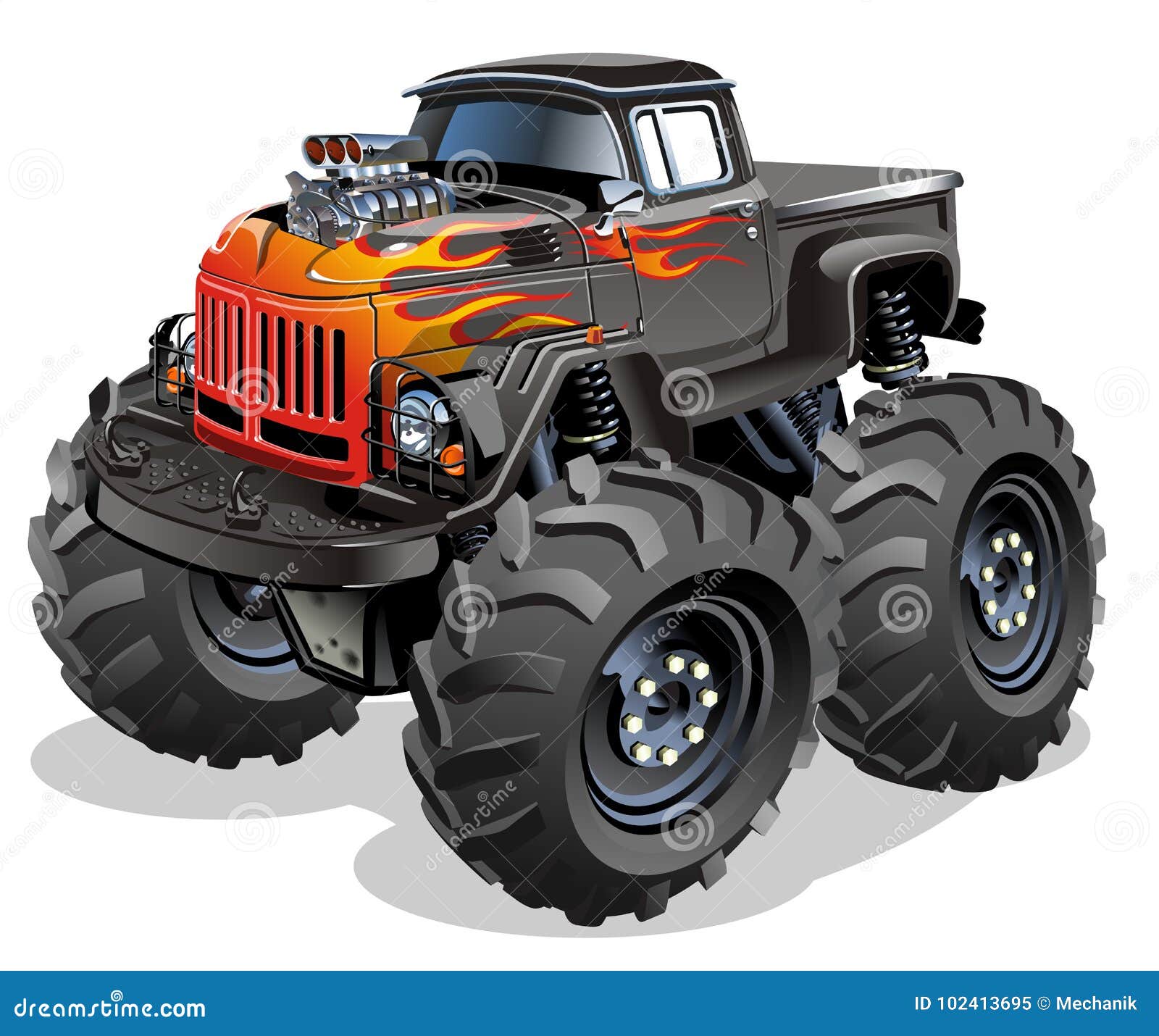 Cartoon Monster Truck Stock Illustrations – 488 Cartoon Monster Truck ...
