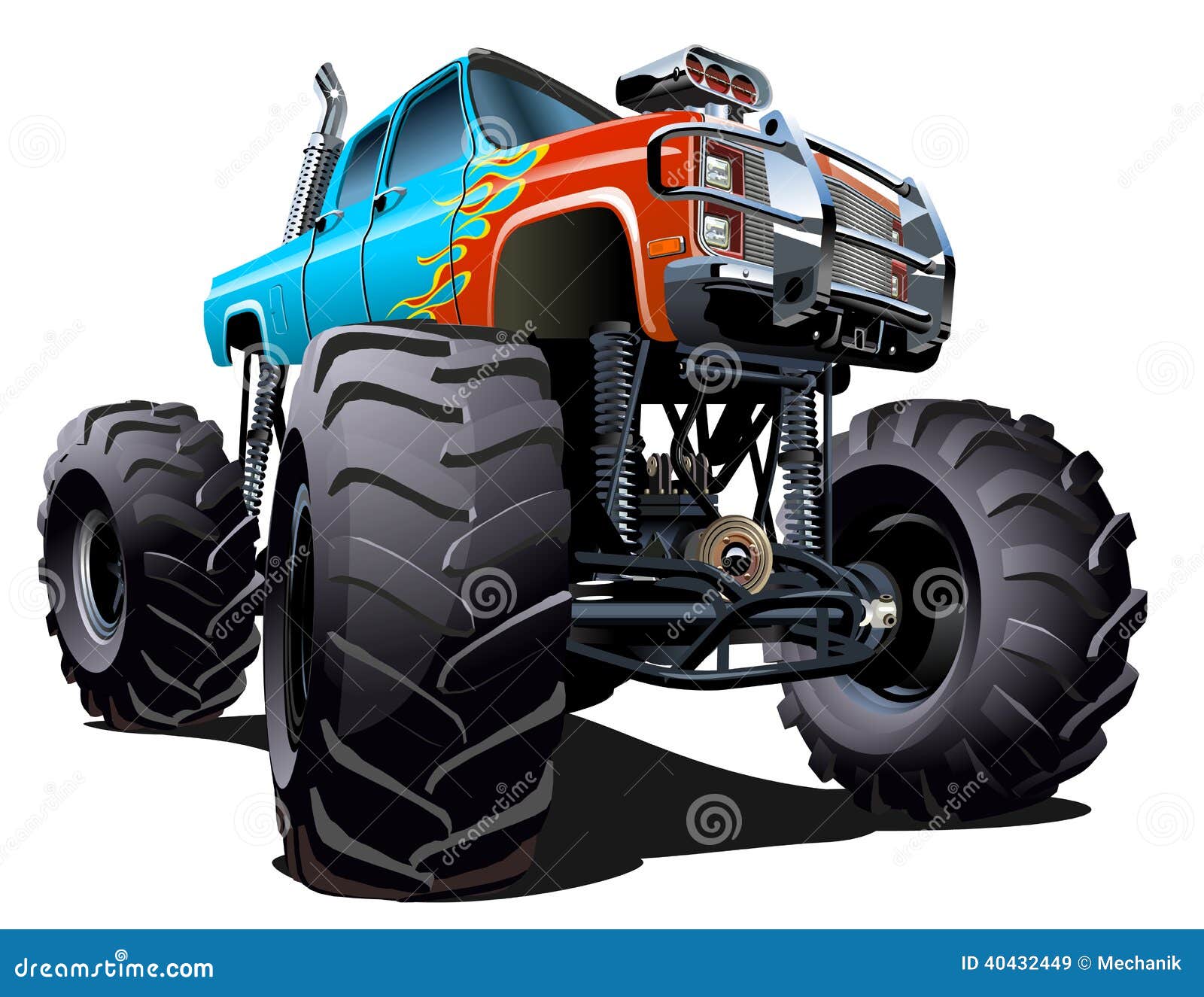 Cartoon Monster Truck Stock Vector - Image: 40432449