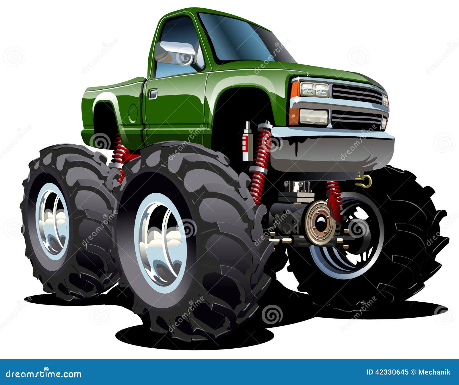 Monstertruck Cartoon Vector | CartoonDealer.com #32016166