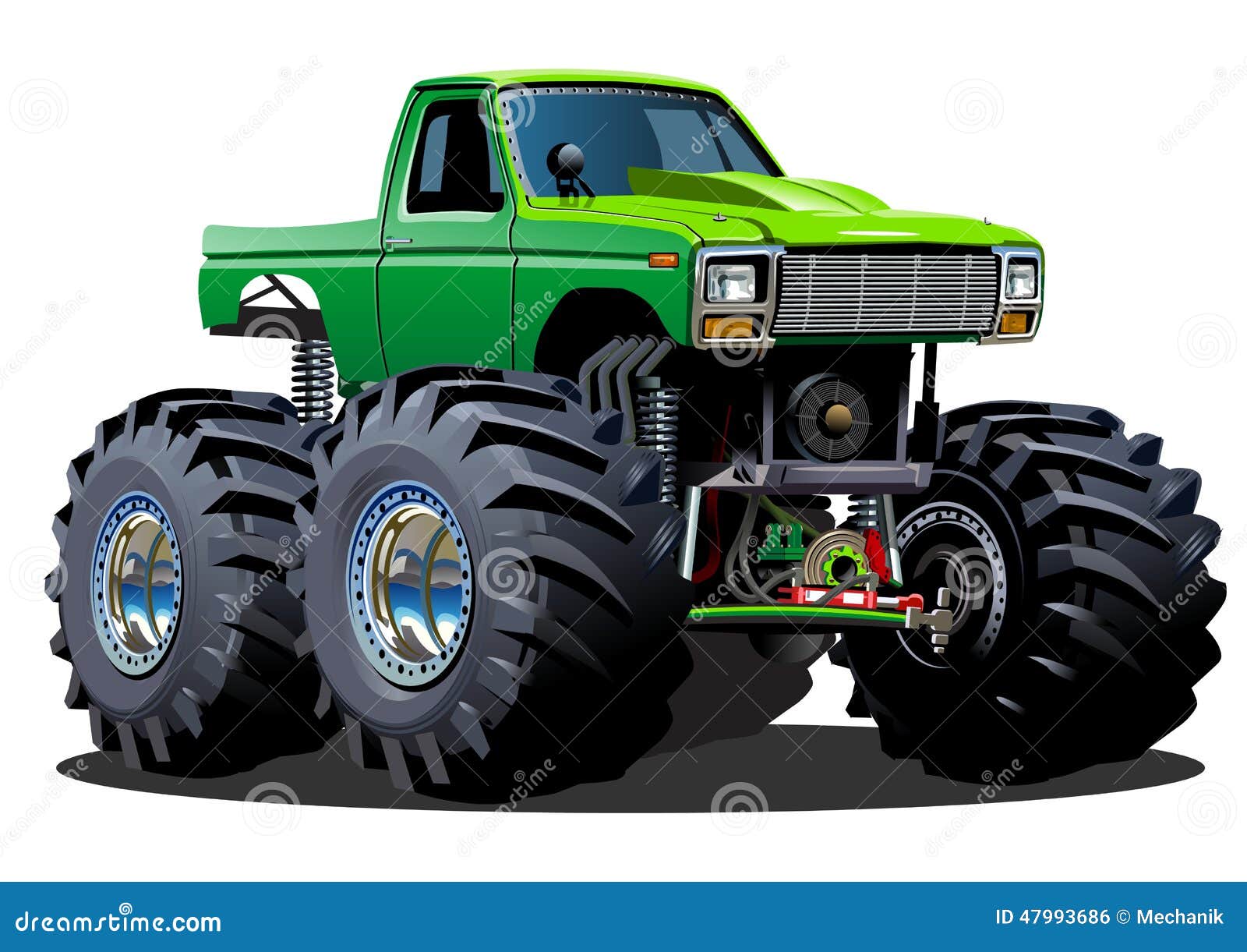 Cartoon Monster Truck stock vector. Illustration of monstertruck - 47993686