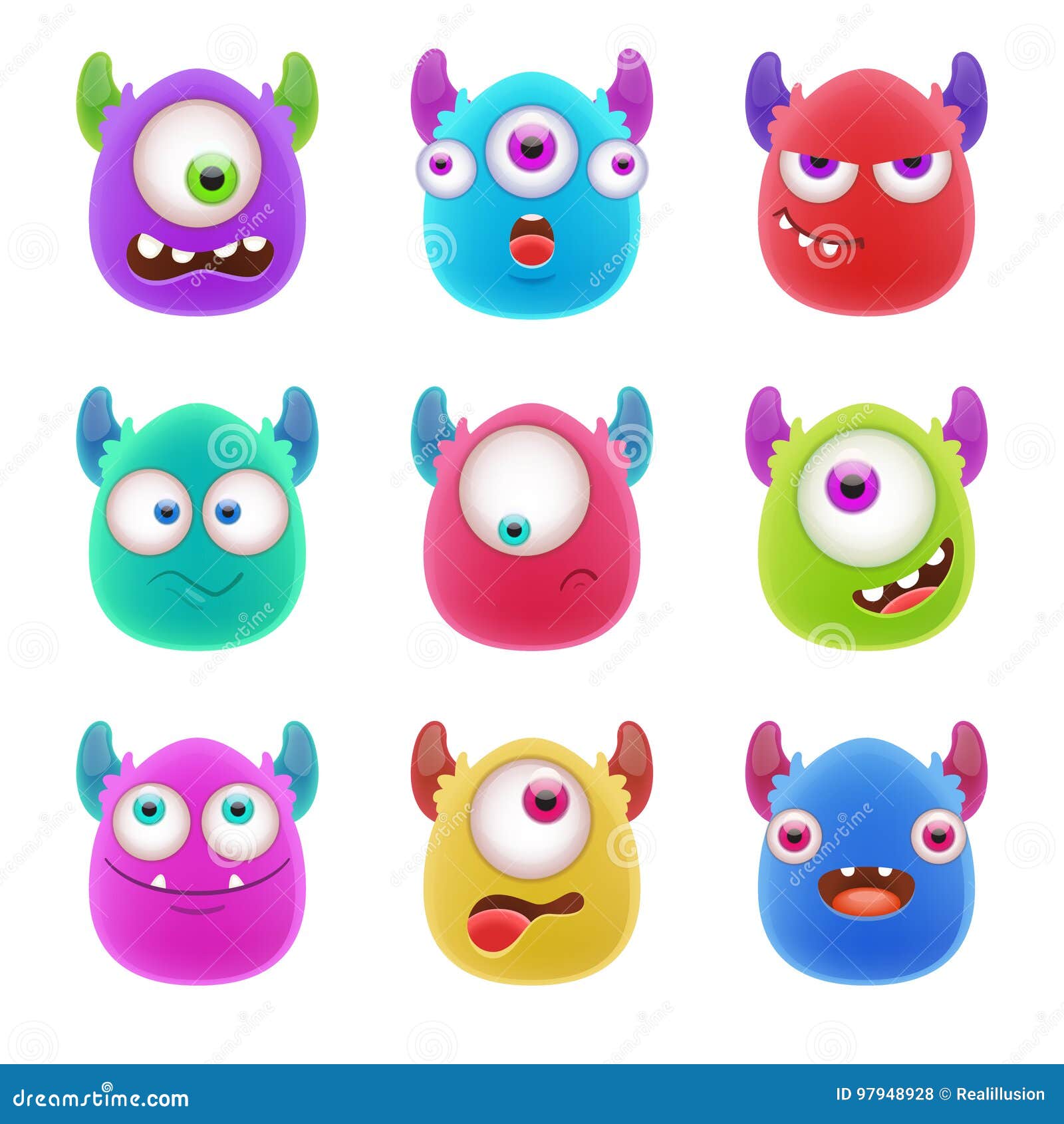 Cartoon Monsters Background | CartoonDealer.com #79526641