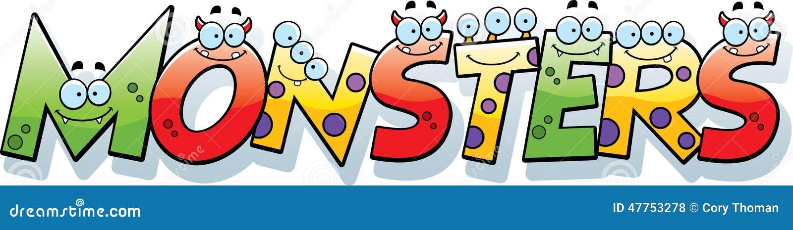 Cartoon Monsters Text stock vector. Illustration of devil - 47753278