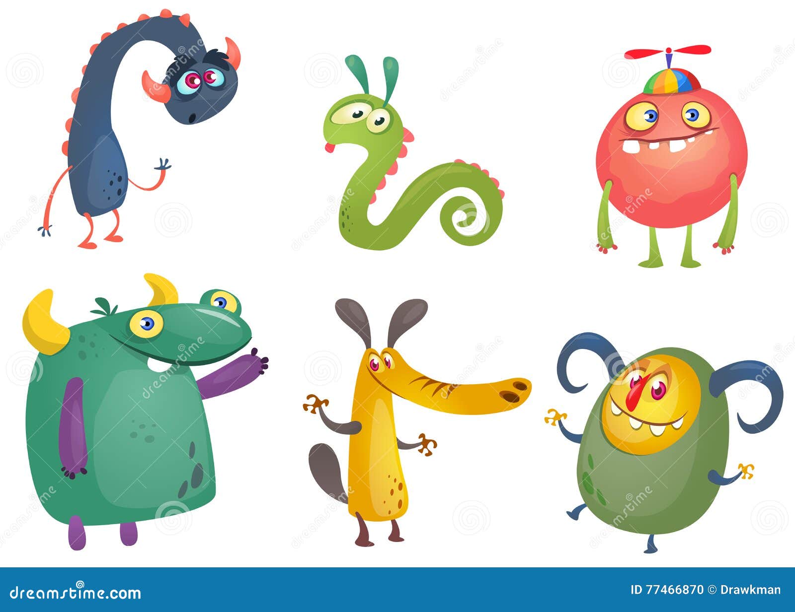 Monsters Vector Set. Cute Cartoon Monsters. | CartoonDealer.com #62154813