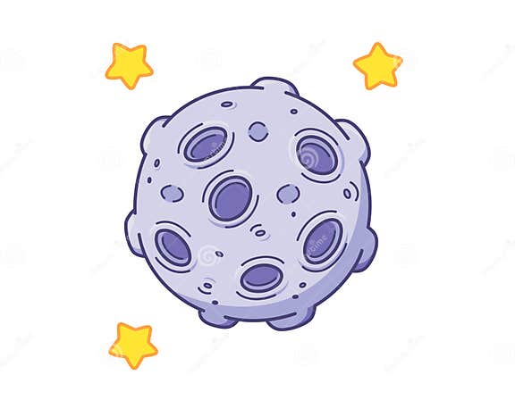 Cartoon Moon stock vector. Illustration of design, rising - 15603371