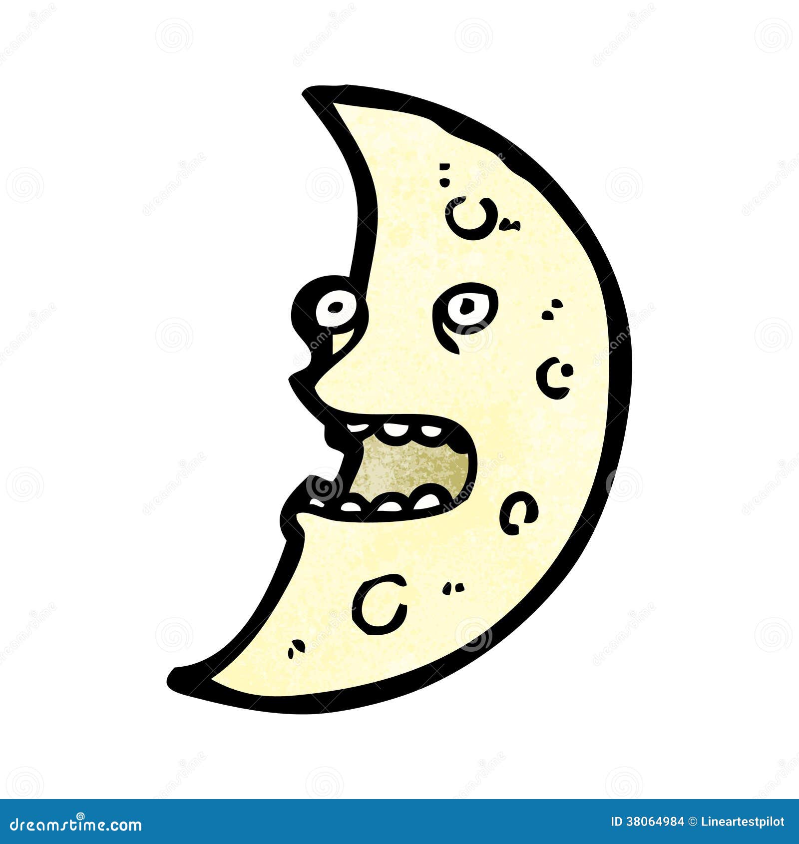 Cartoon moon stock vector. Illustration of moon, speech - 38064984