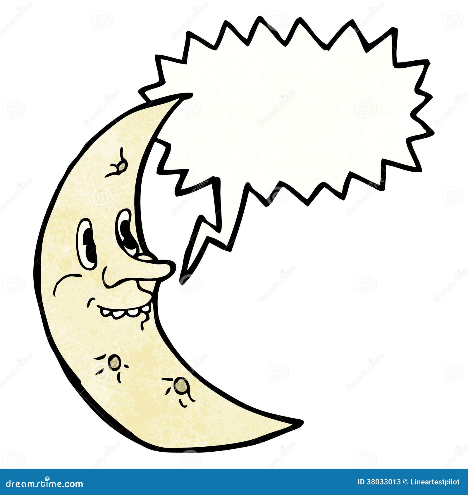 Cartoon moon character stock vector. Illustration of retro - 38033013