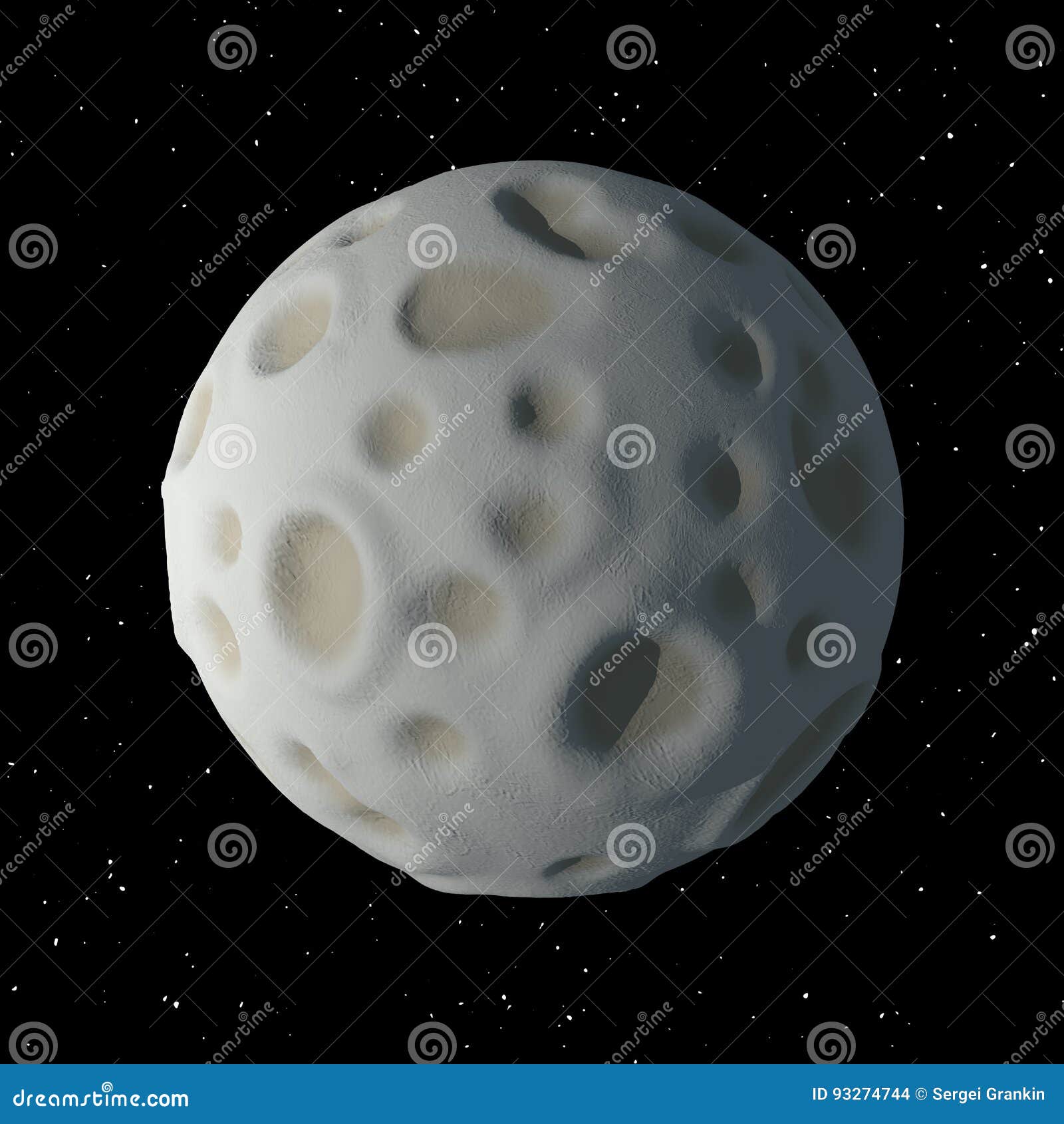 Cartoon Moon 3D stock illustration. Illustration of cinema - 93274744