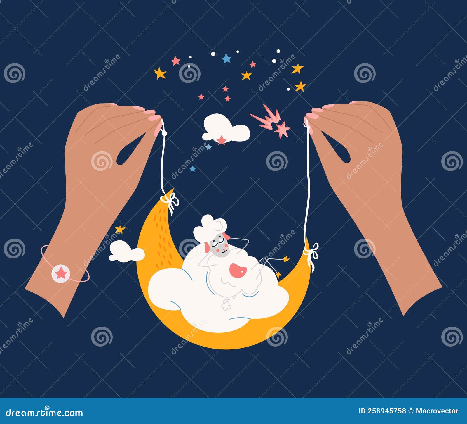 Moon In Flat Dasign Style. Night Space Astronomy And Nature Moon Icon ...