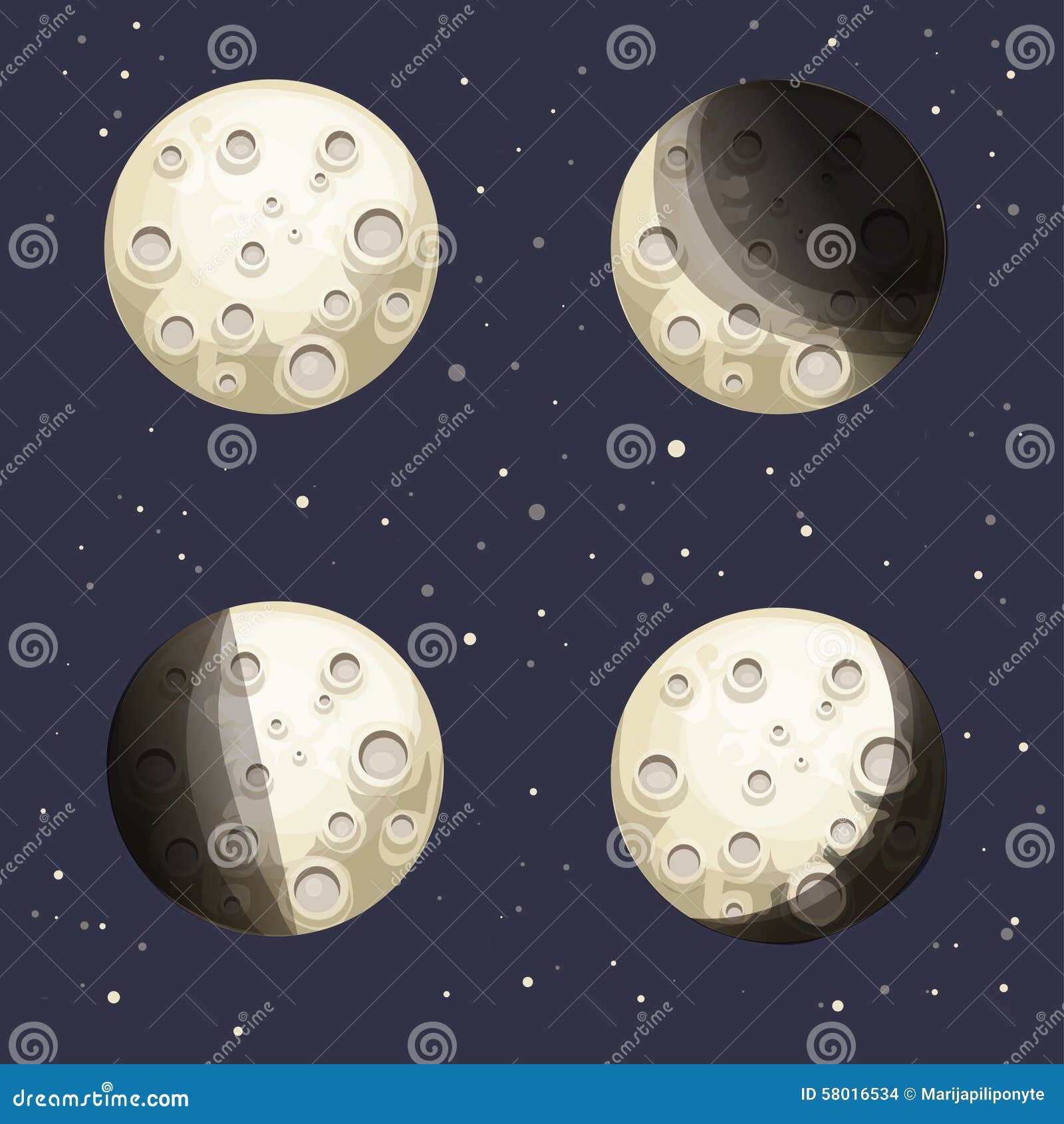 Cartoon Phases Moon Stock Illustrations – 479 Cartoon Phases Moon Stock ...