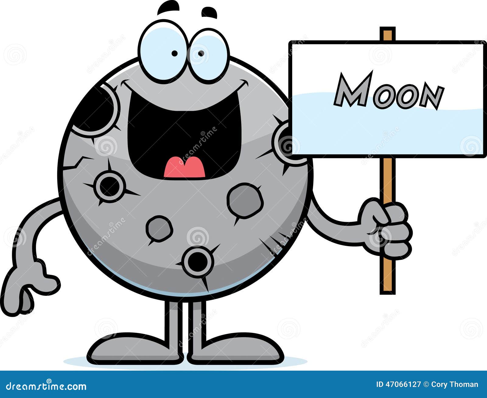 Cartoon Moon Sign stock vector. Illustration of moon - 47066127