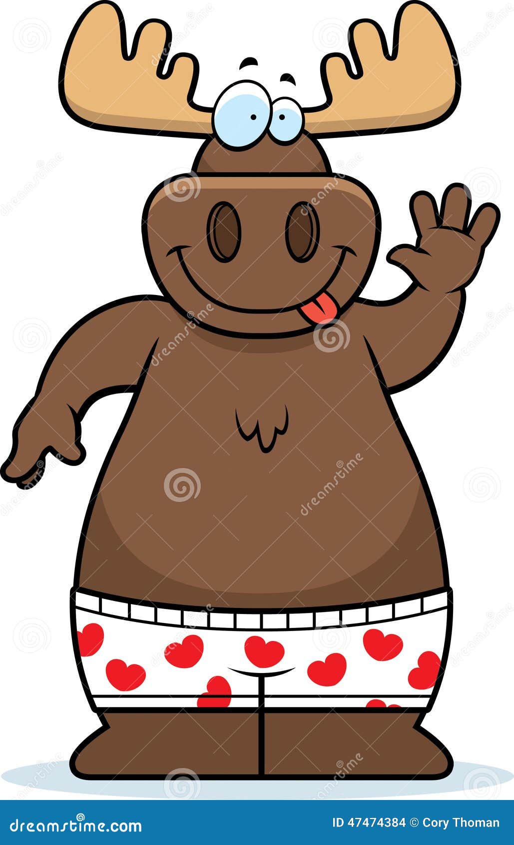 Cartoon Moose Boxers stock vector. Illustration of cartoon - 47474384