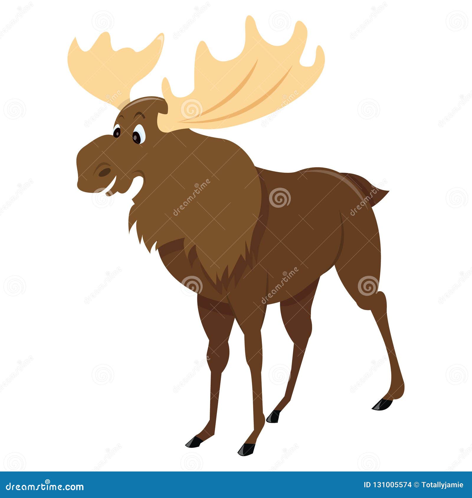 Cartoon Moose stock illustration. Illustration of animal - 131005574