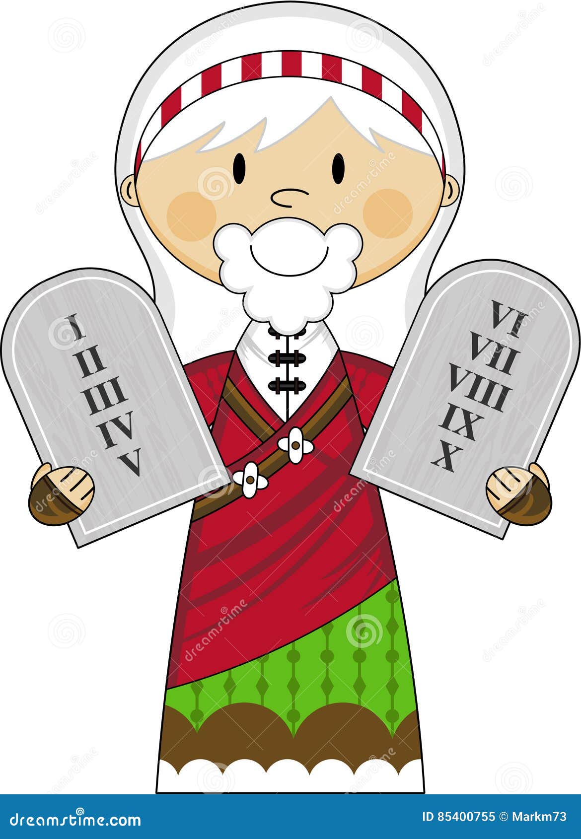 Cartoon Moses Character stock vector. Illustration of numbers - 85400755