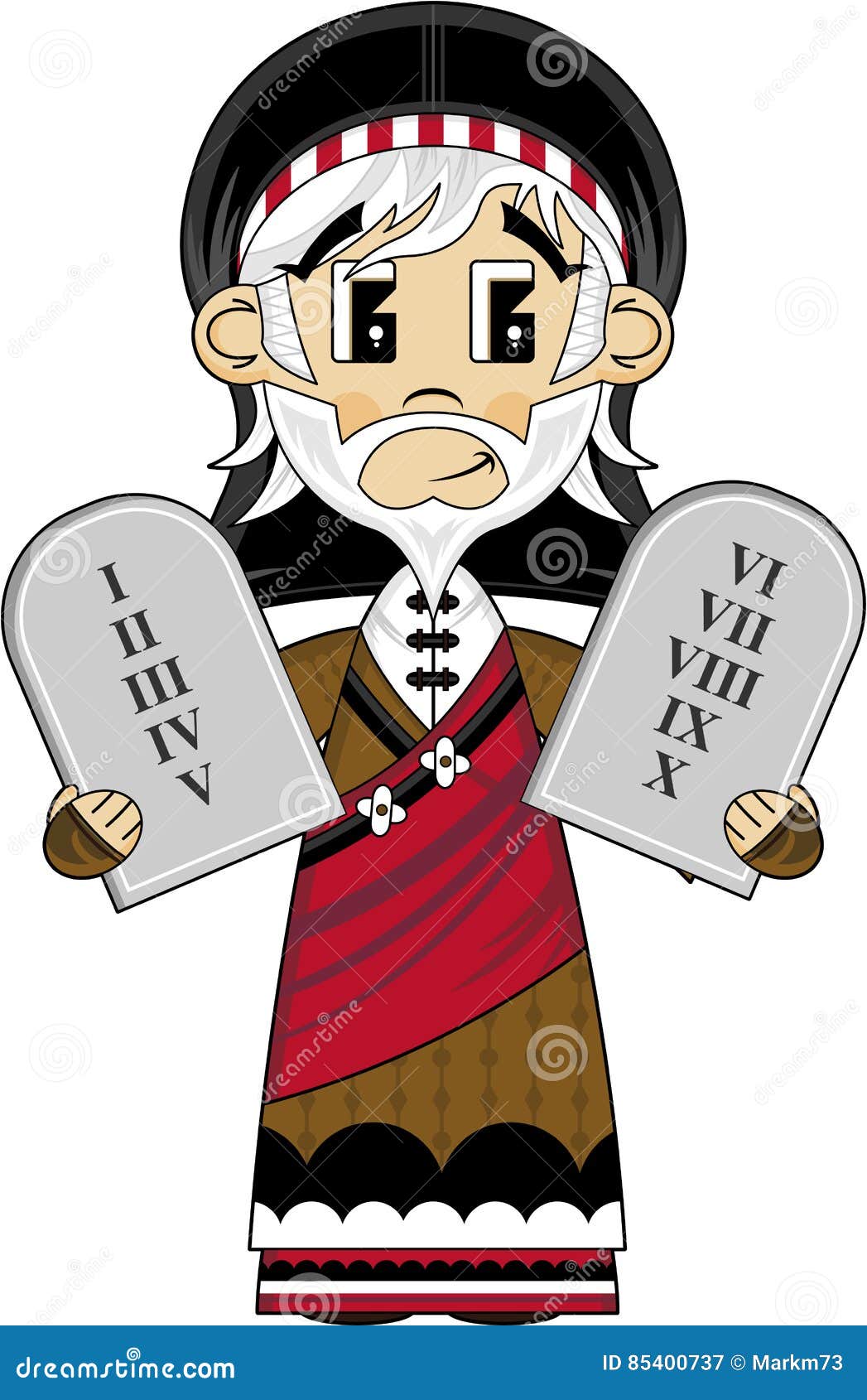 Cartoon Moses With The Ten Commandments | CartoonDealer.com #30902291