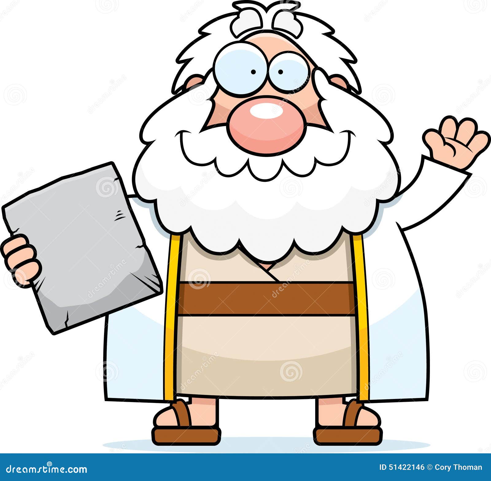 Cartoon Moses Waving stock vector. Illustration of graphic - 51422146