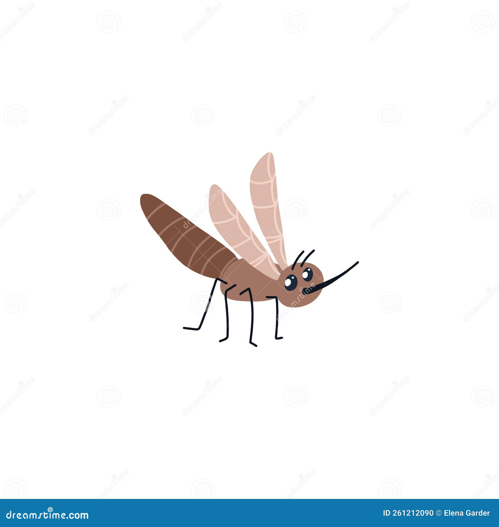 Mosquito And Afraid Boy With Dengue Effect . Fever Concept Royalty-Free ...