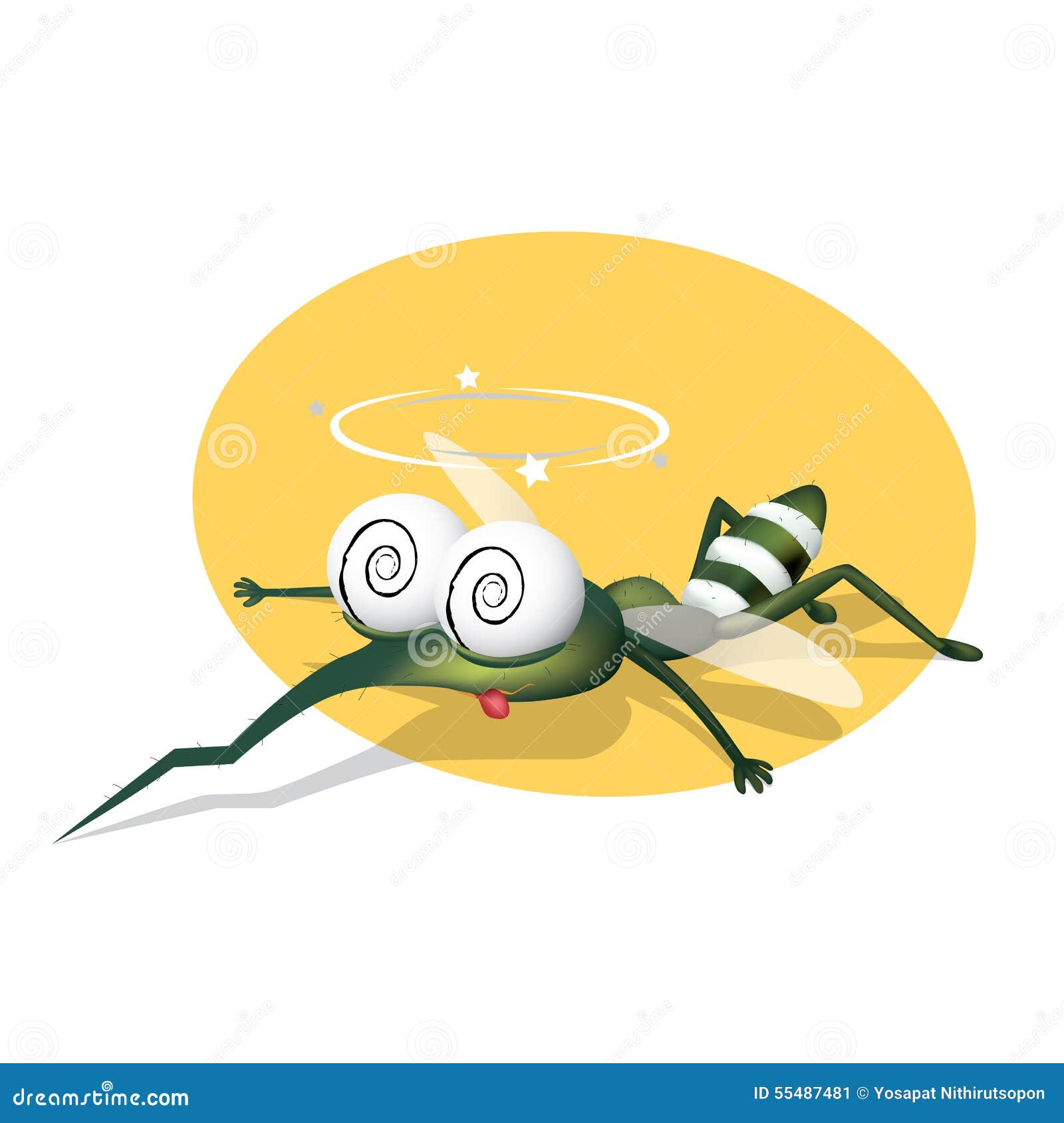 Cartoon Mosquito Clip Art Vector Illustration | CartoonDealer.com #84665472
