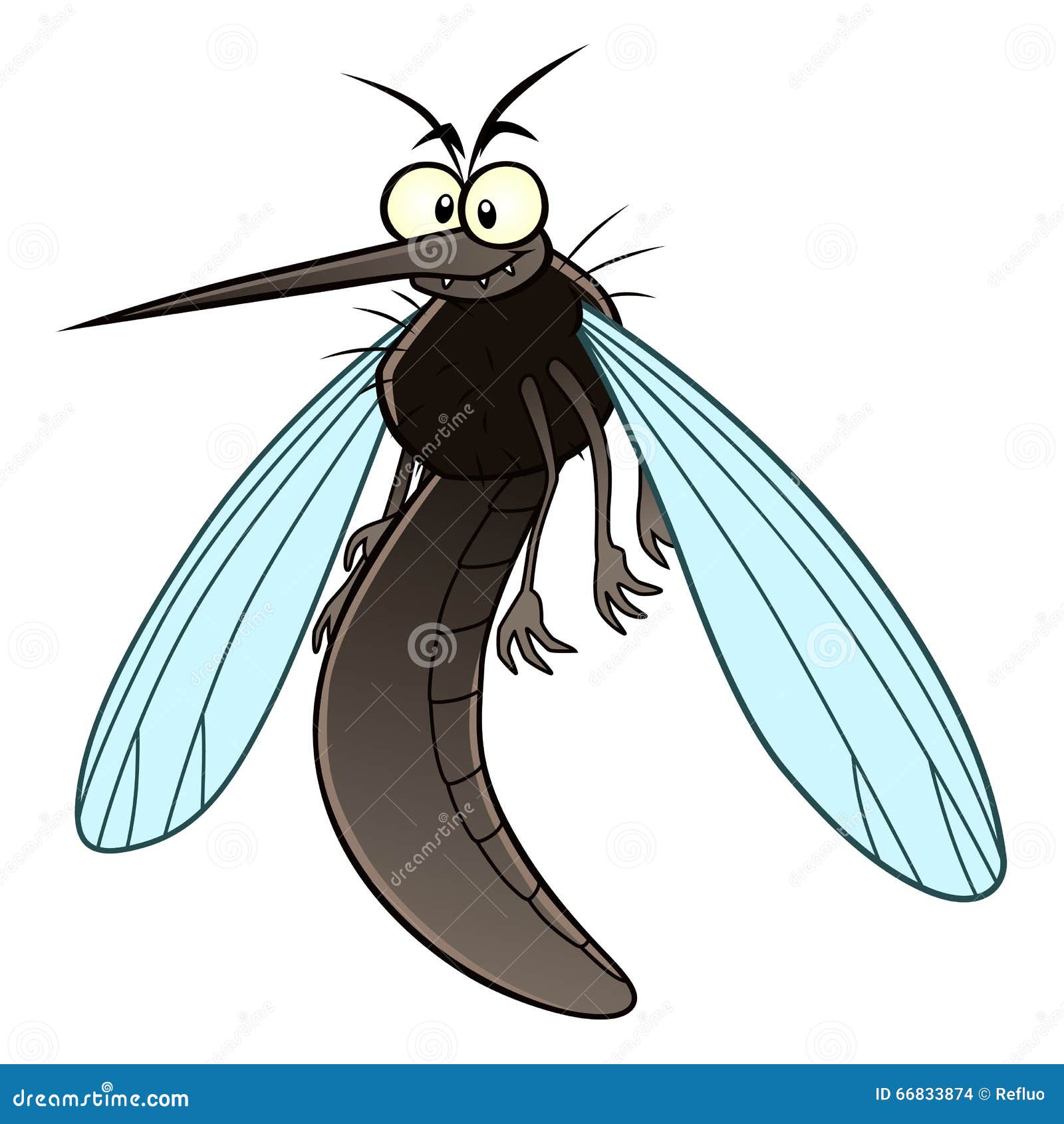 Cartoon Mosquito On White Background Royalty-Free Stock Image ...