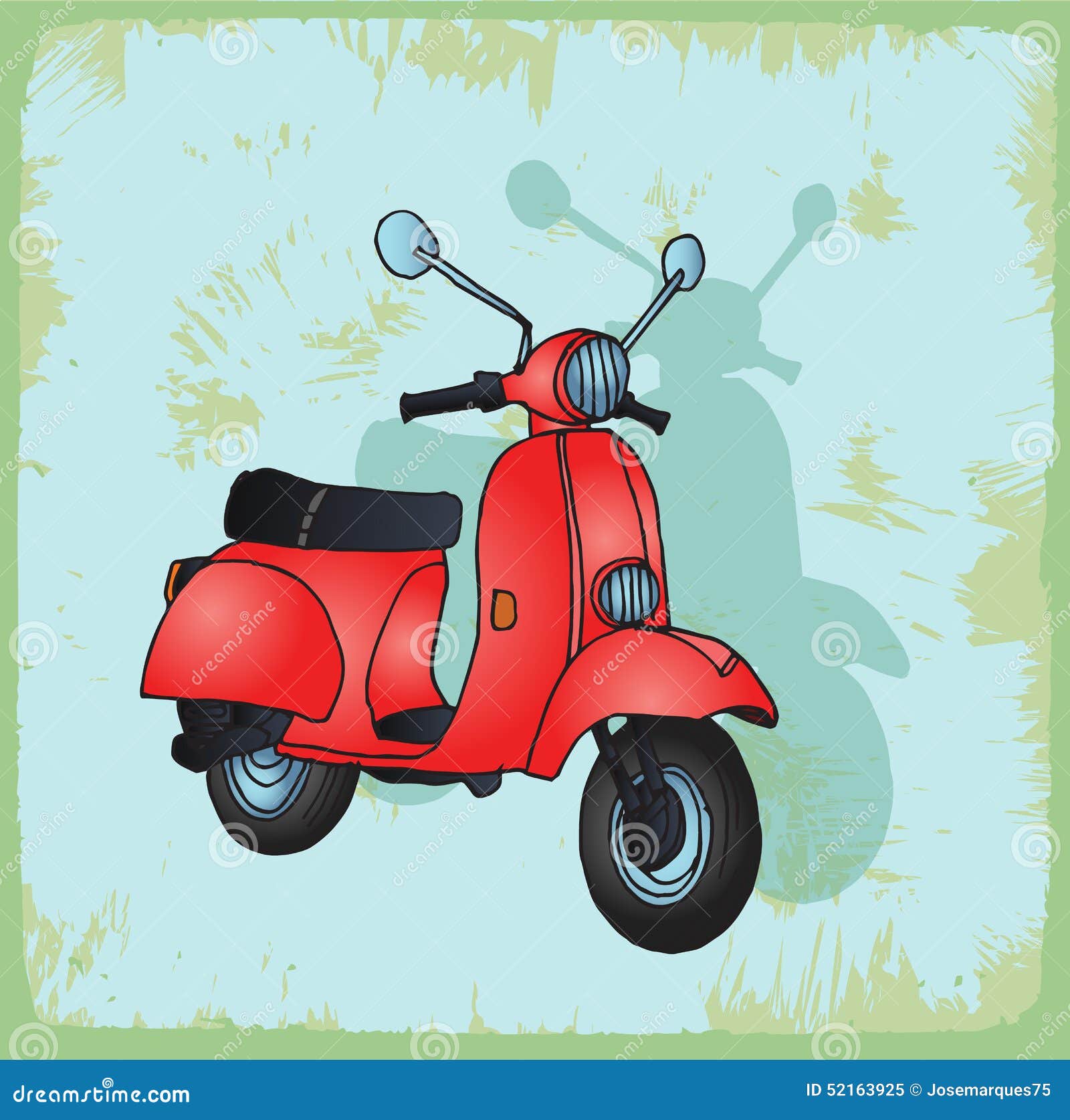 Cartoon Moto Illustration, Vector Icon. Stock Vector - Illustration of ...