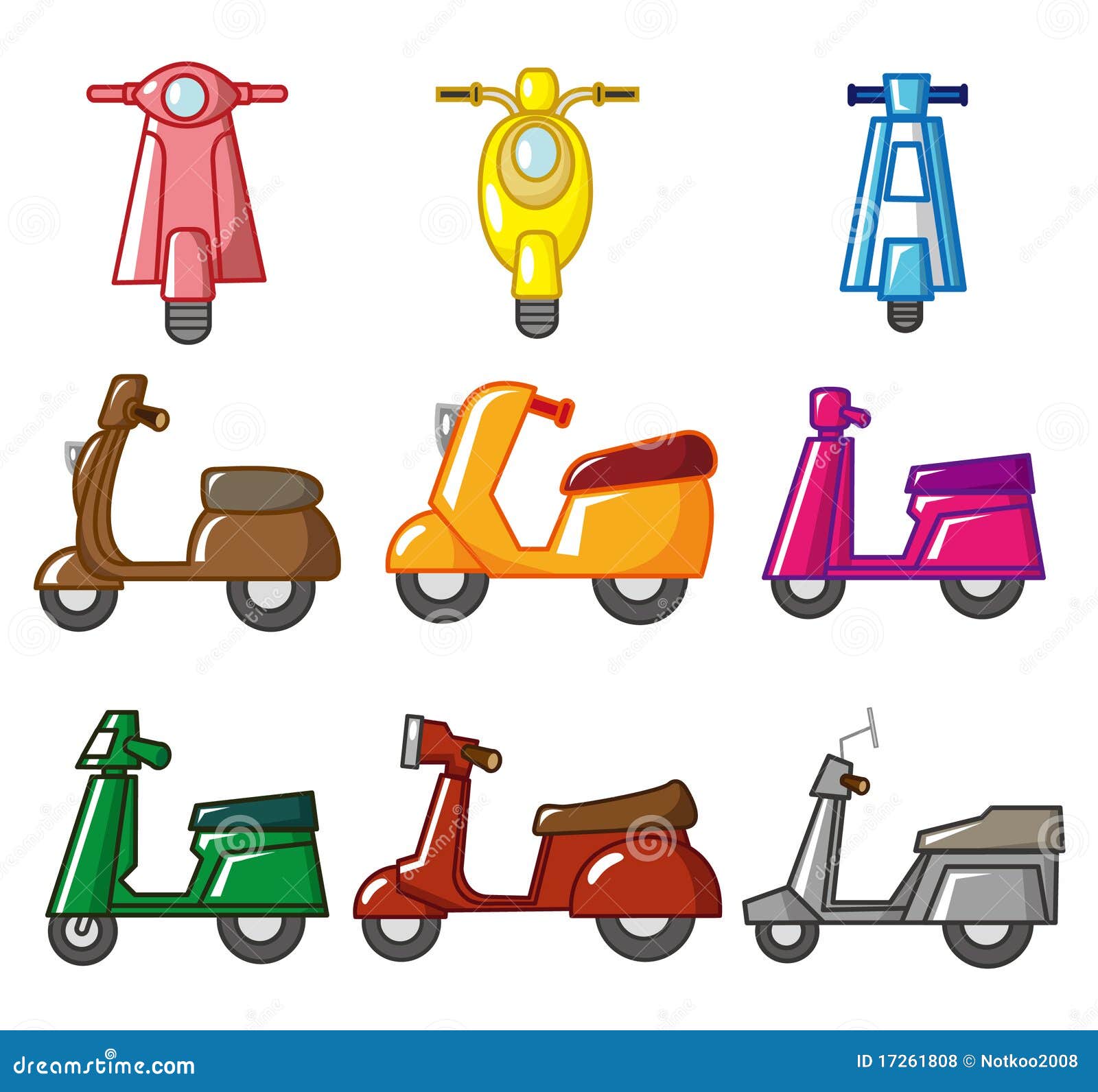 Cartoon Motorcycle Vector Illustration | CartoonDealer.com #17261808