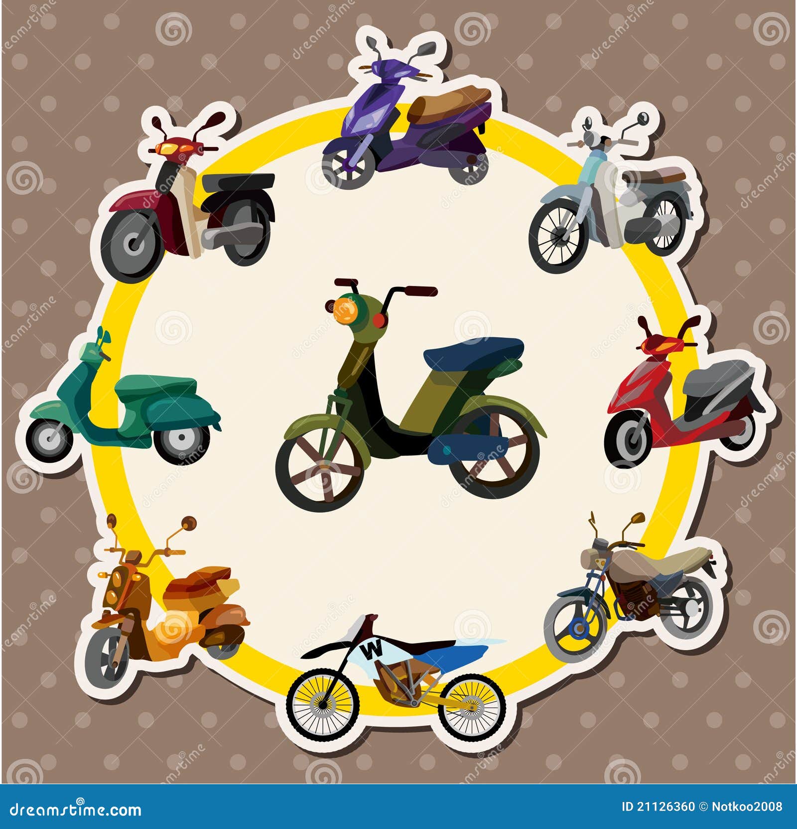 Cartoon motorcycle card stock vector. Illustration of amusement - 21126360
