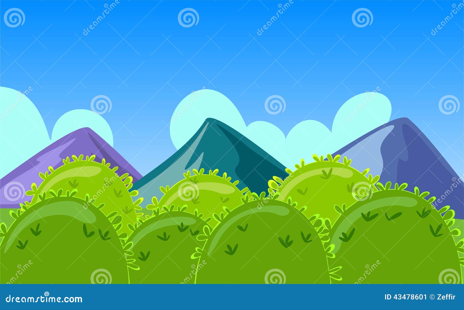 Cartoon Map With Sea, Mountains, Desert, And City Royalty-Free Stock ...