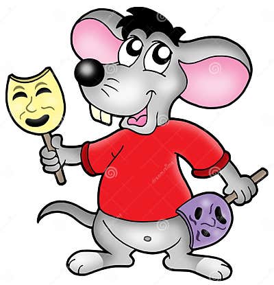 Cartoon mouse actor stock illustration. Illustration of perform - 8379502