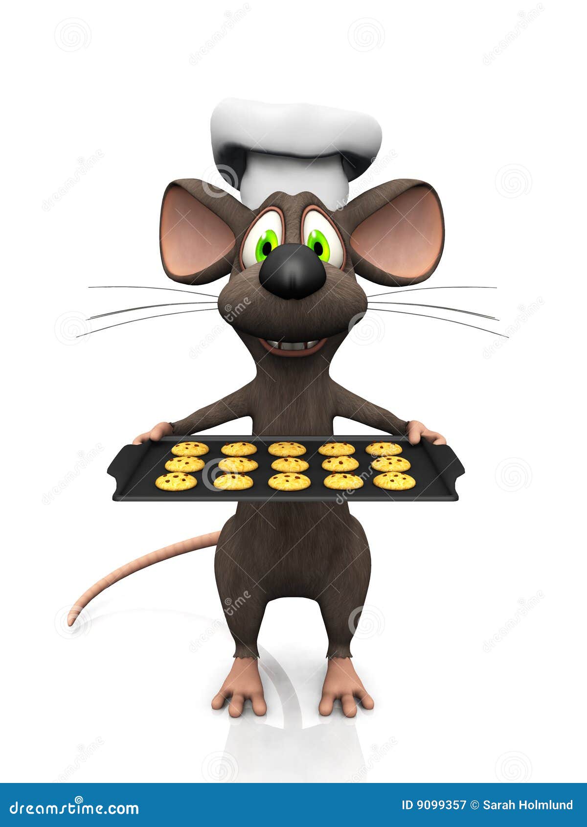 Cartoon mouse baker. stock illustration. Illustration of cookie - 9099357