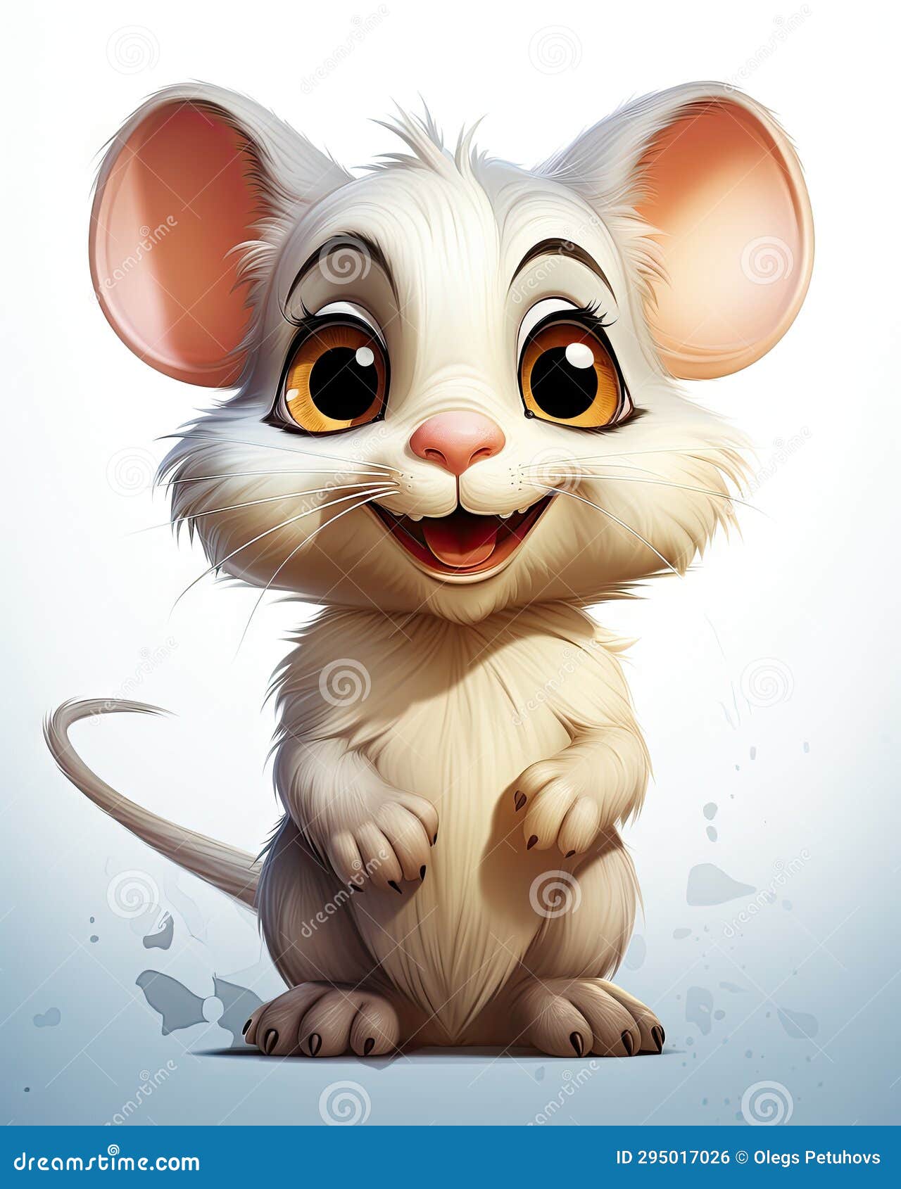 A Cartoon Mouse with Big Eyes and a Smile on Its Face. Generative Ai ...