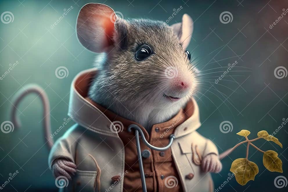 Cartoon mouse in clothes stock illustration. Illustration of character ...