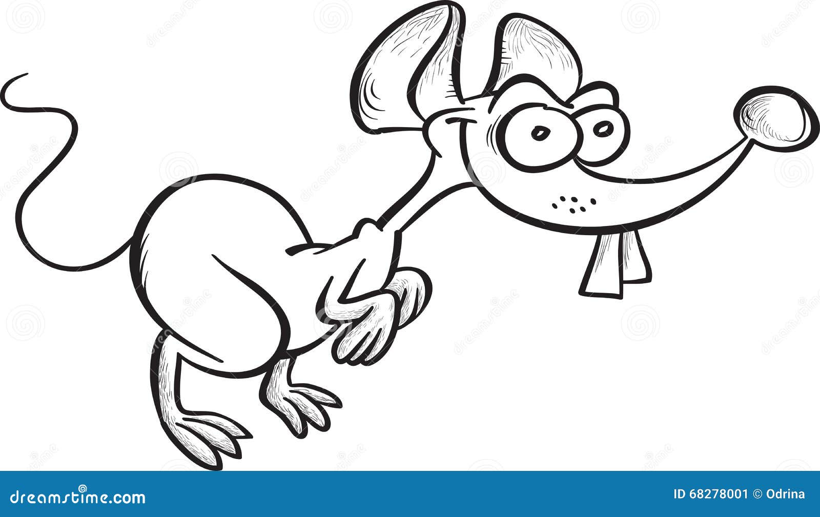 Cartoon mouse contour stock vector. Illustration of child - 68278001