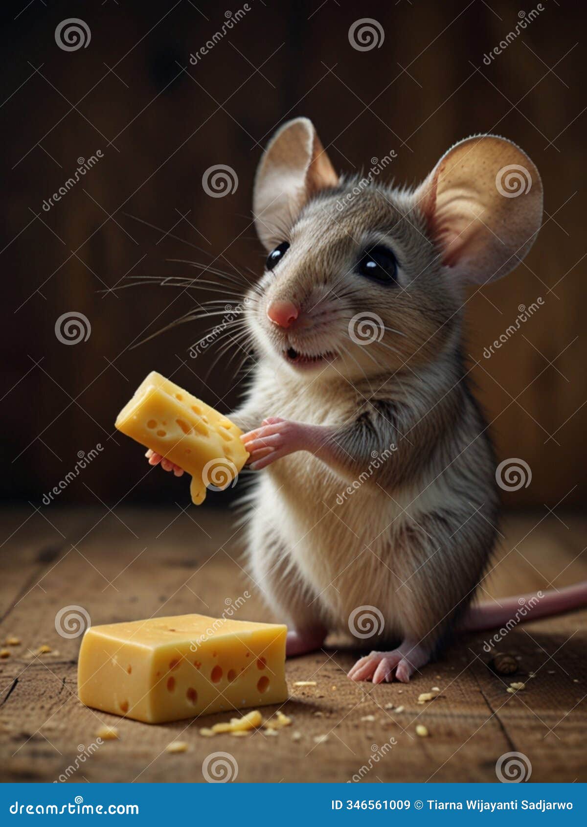 A Cartoon Mouse Eating Cheese Stock Illustration - Illustration of ...