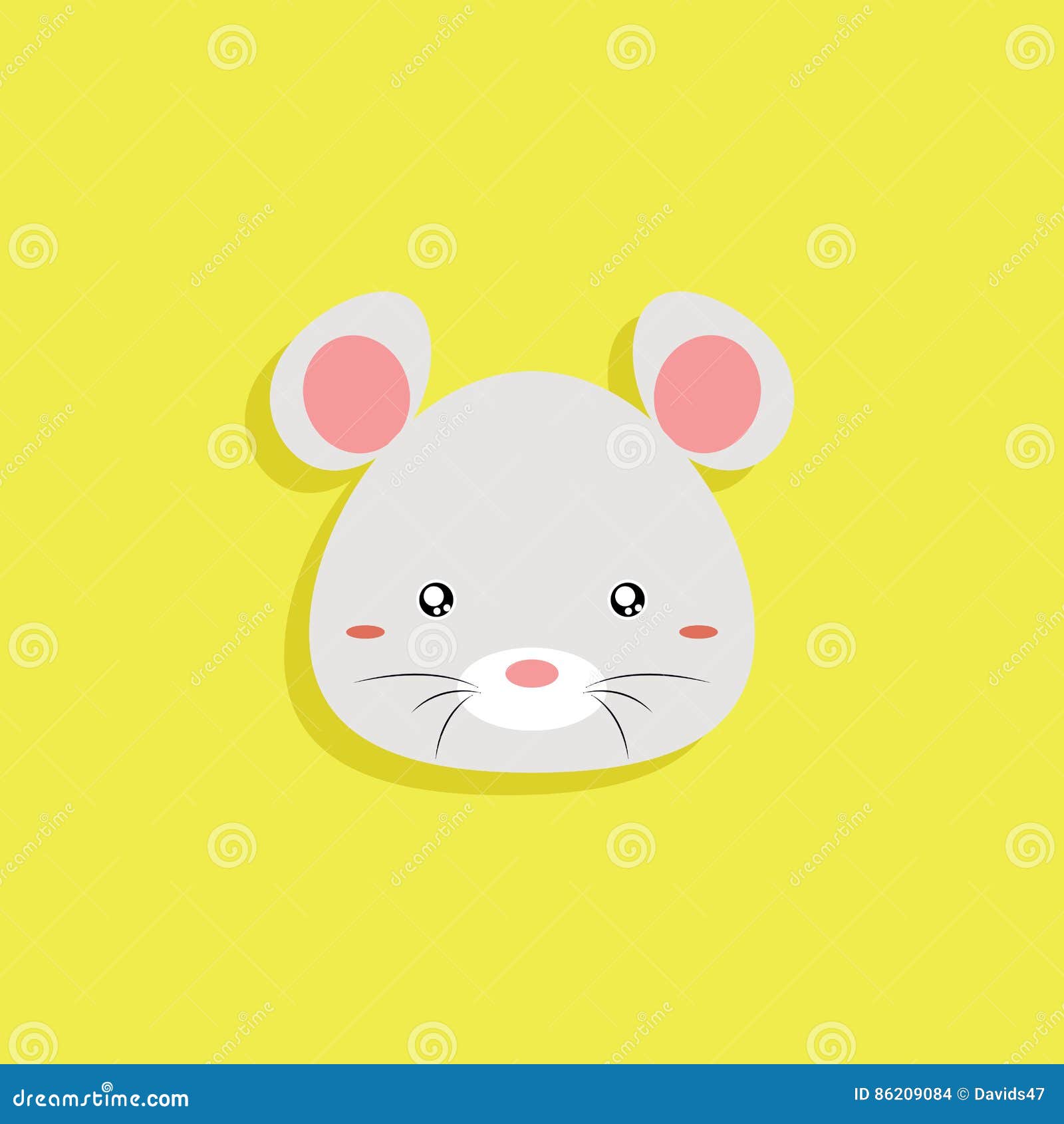Cartoon Mouse face stock vector. Illustration of funny - 86209084